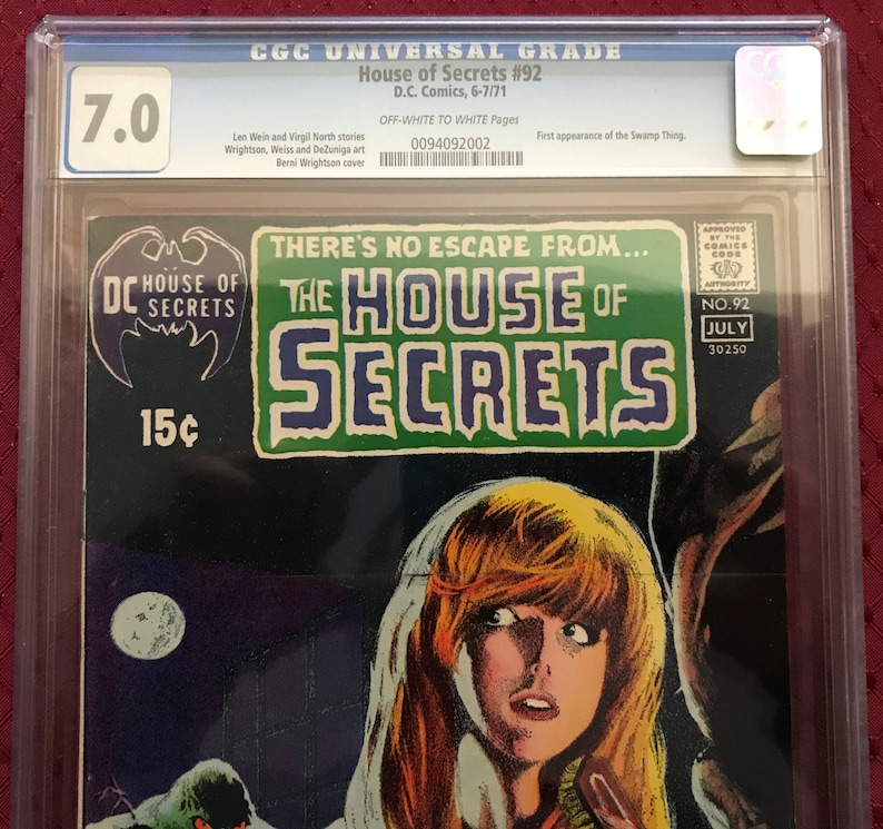 House of Secrets 92 First Appearance of Swamp Thing From 1971 CGC ...