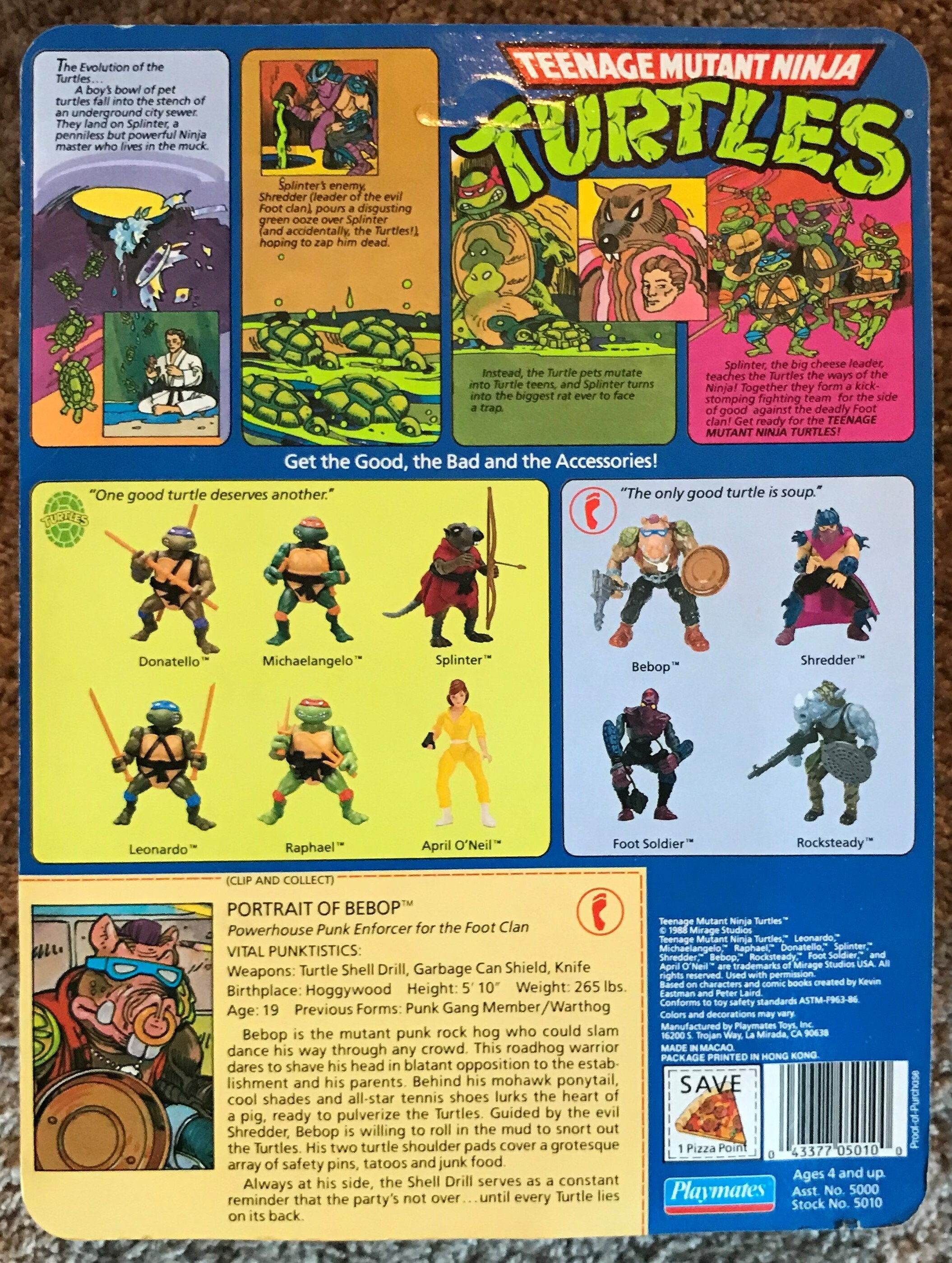 Teenage Mutant Ninja Turtles Vintage Original TMNT 1980's Set of (2ea ...