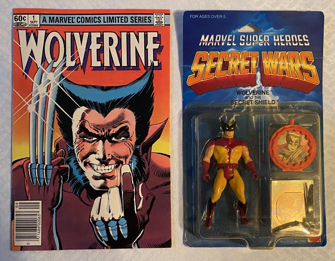 Set of (2) | Secret Wars Wolverine W/ RARE Black Claws Toy 1984 ...