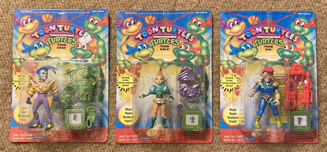 Teenage Mutant Ninja Turtles TMNT Vintage Original Zak, Kala, and Dask ...