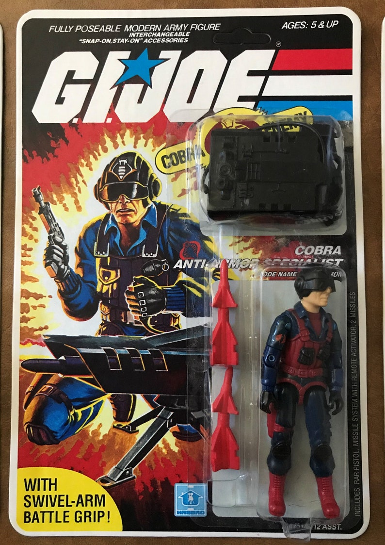 Recarded Set of 4ea GI Joe A Real American Hero ARAH Cobra Commander, Scrap Iron, Cobra Eel, and ...