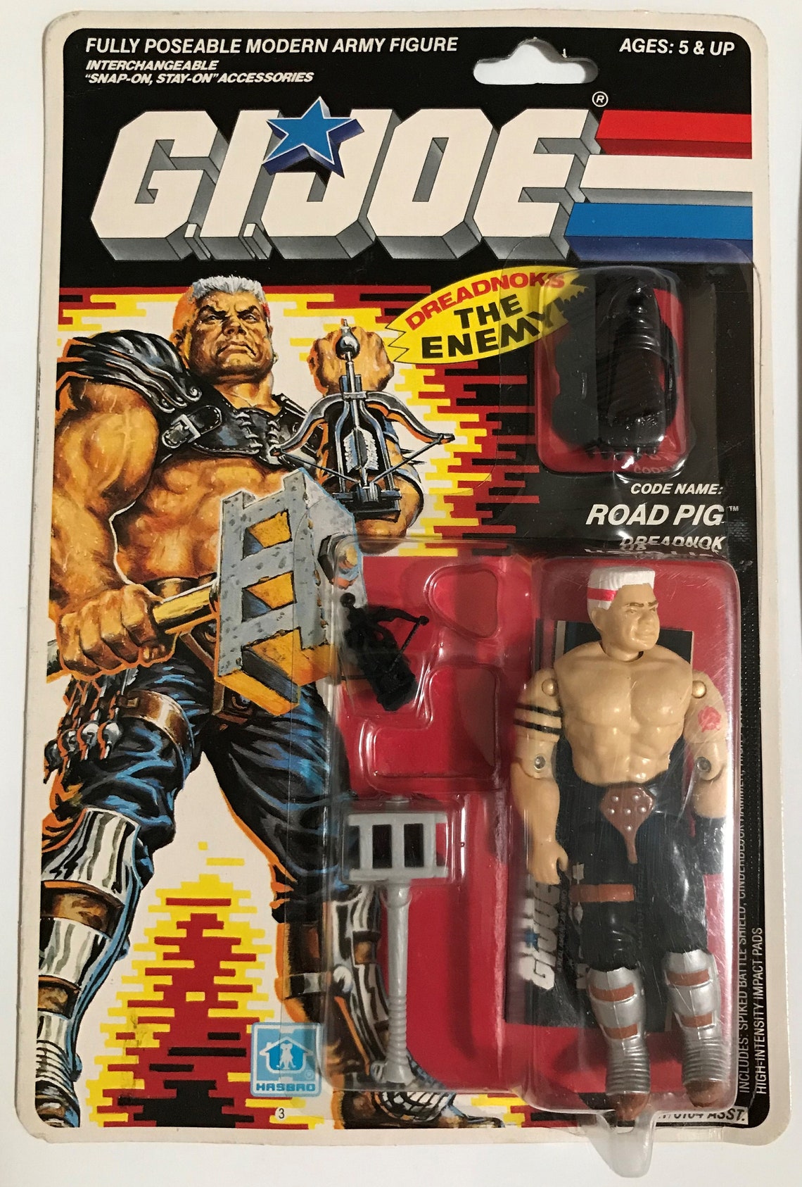 GI Joe ARAH Dreadnok Road Pig Basher Brother Set of 2ea Hasbro Vintage ...