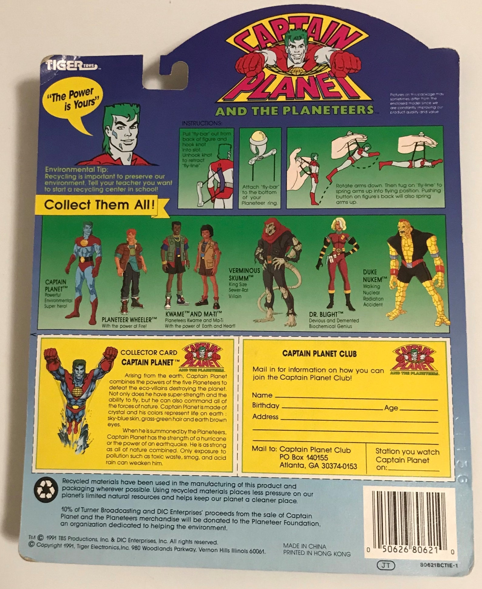 Captain Planet and Captain Pollution Rare Vintage Original Toys From ...