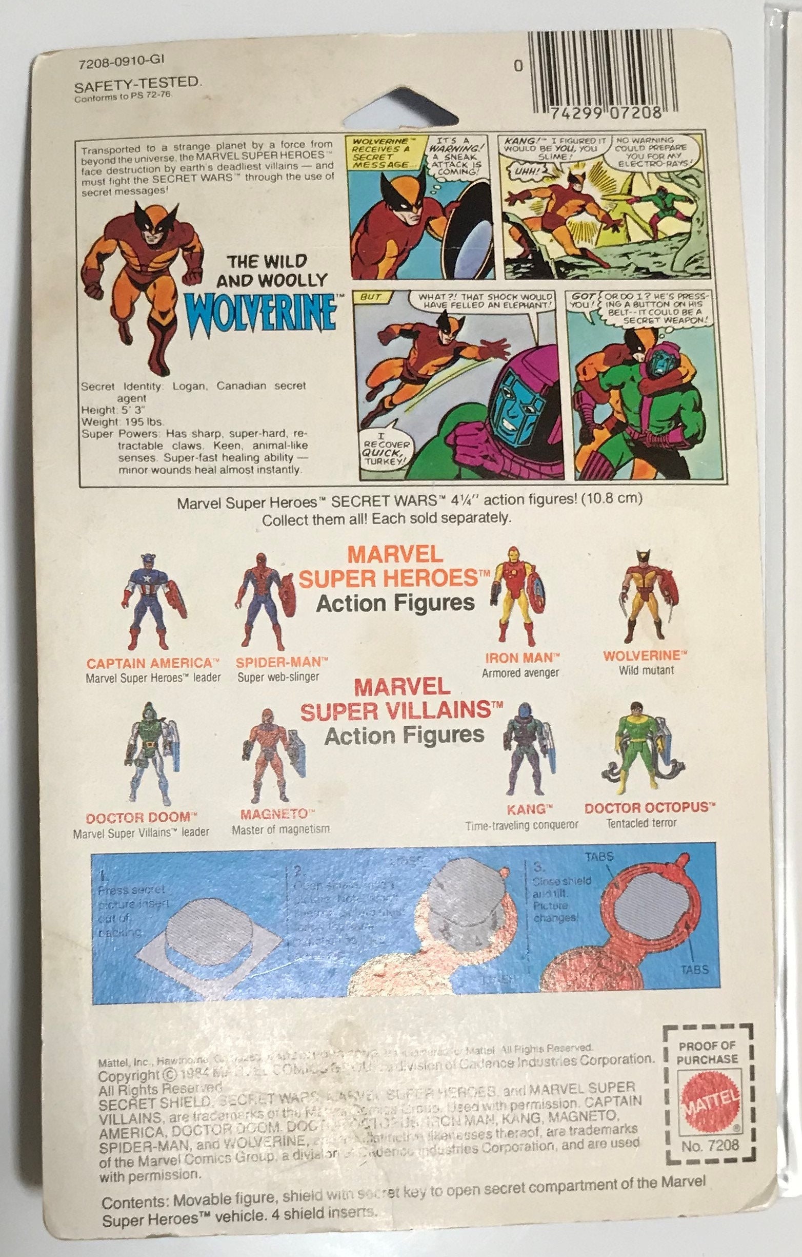 Set of (2) | Secret Wars Wolverine W/ Silver Claws Toy 1984 + Wolverine ...