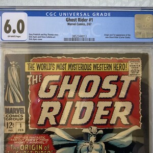 Ghost Rider 1 Comic From 1967 | CGC 6.0, First Appearance of Carter Slade - Etsy