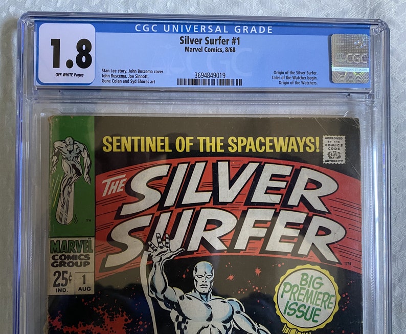 Silver Surfer #1 From 1968 CGC Graded 1.8 - Origin Story | 100% Vintage ...