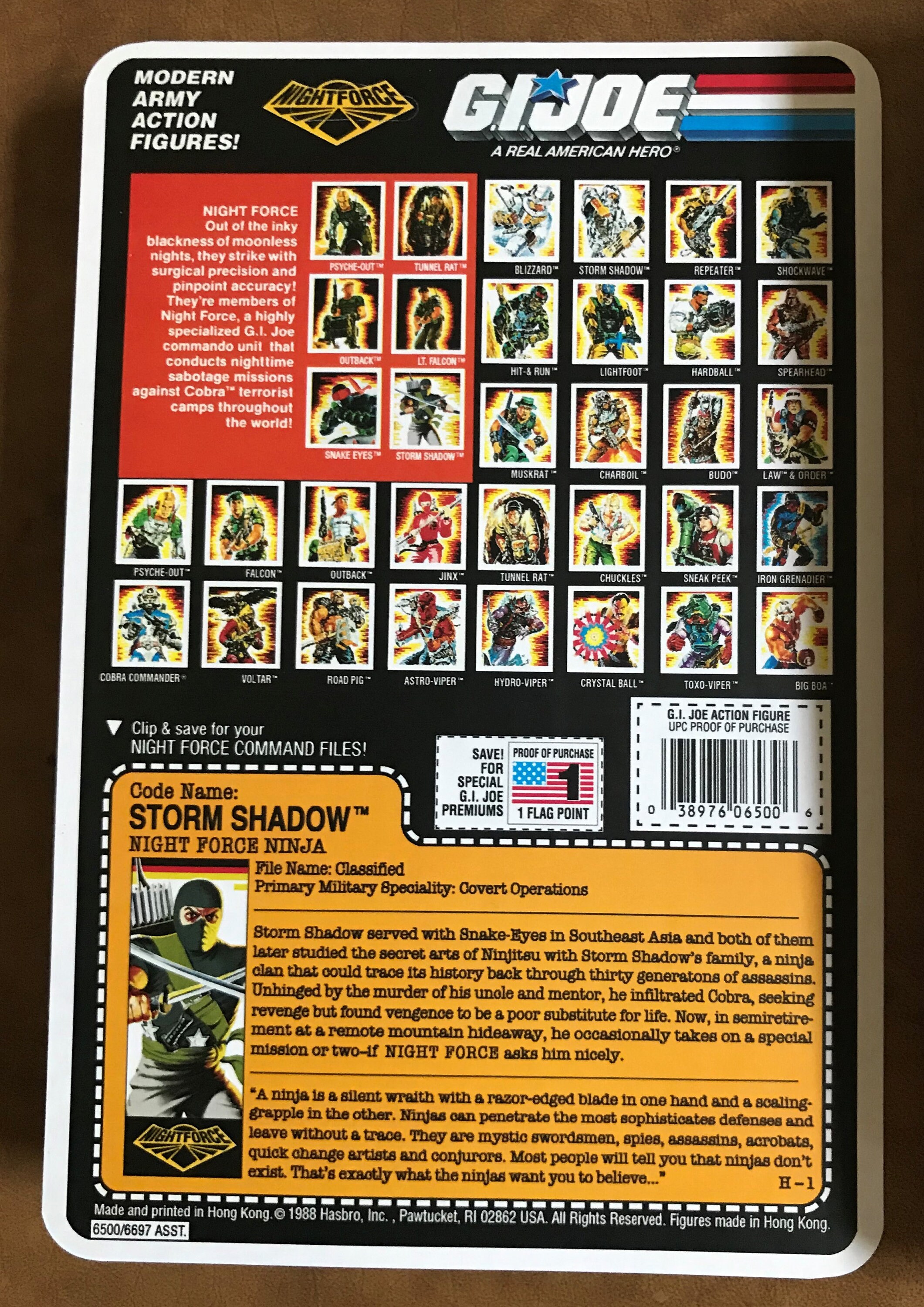 GI Joe A Real American Hero ARAH Storm Shadow and Snake Eyes Night ...