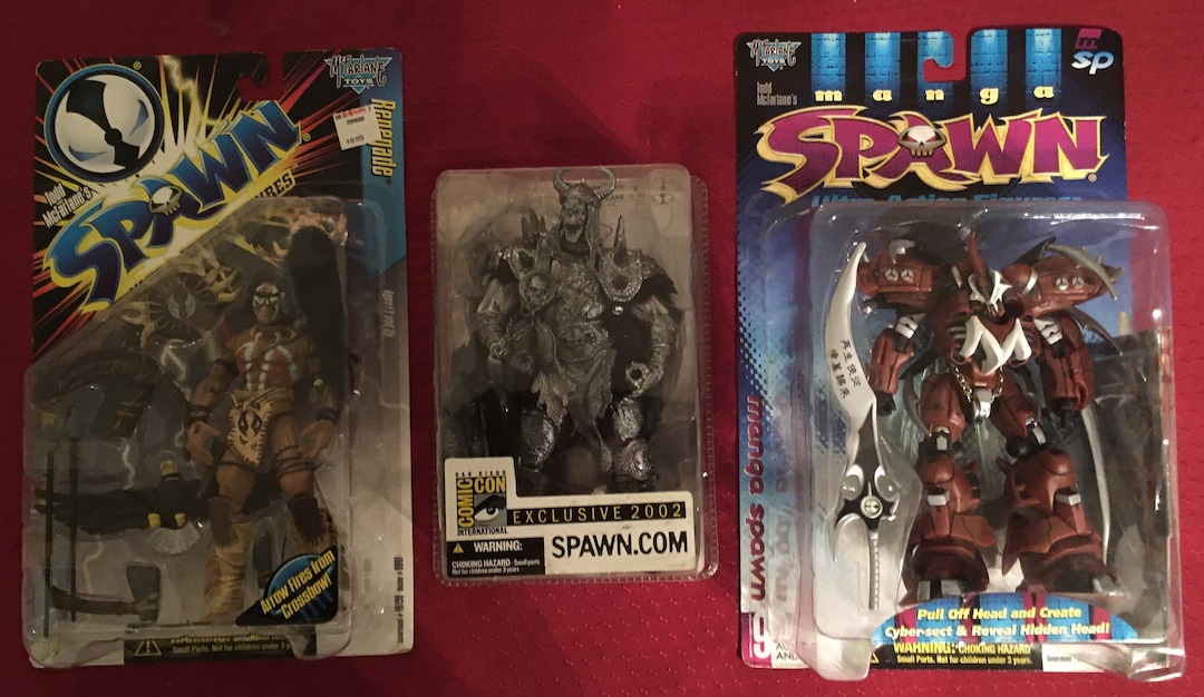Mcfarlane Spawn Toys 3ea Renegade Series 8, Manga Spawn Series 9, and 2002 SDCC Exclusive Spawn ...