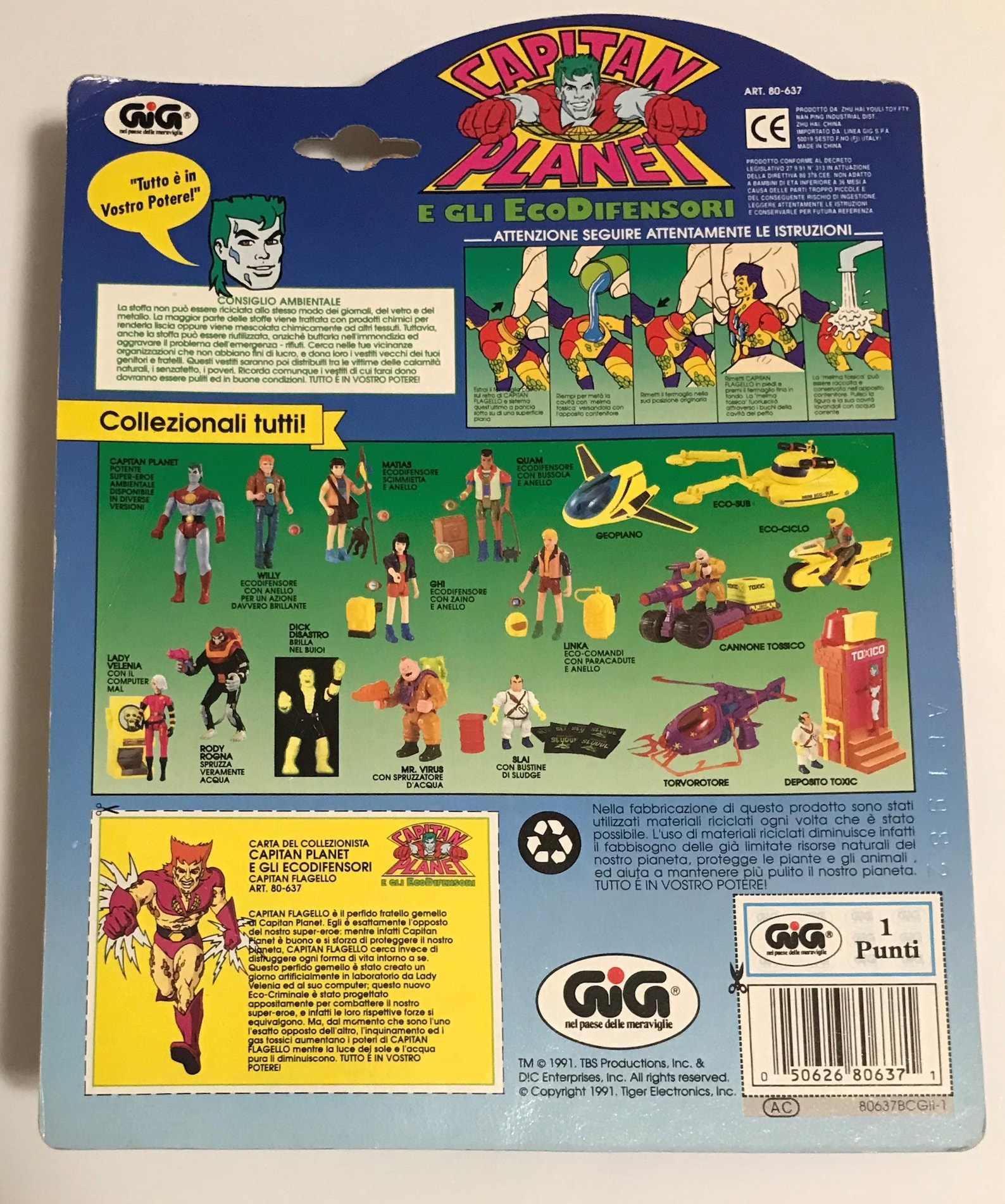 Captain Planet and Captain Pollution Rare Vintage Original Toys From ...