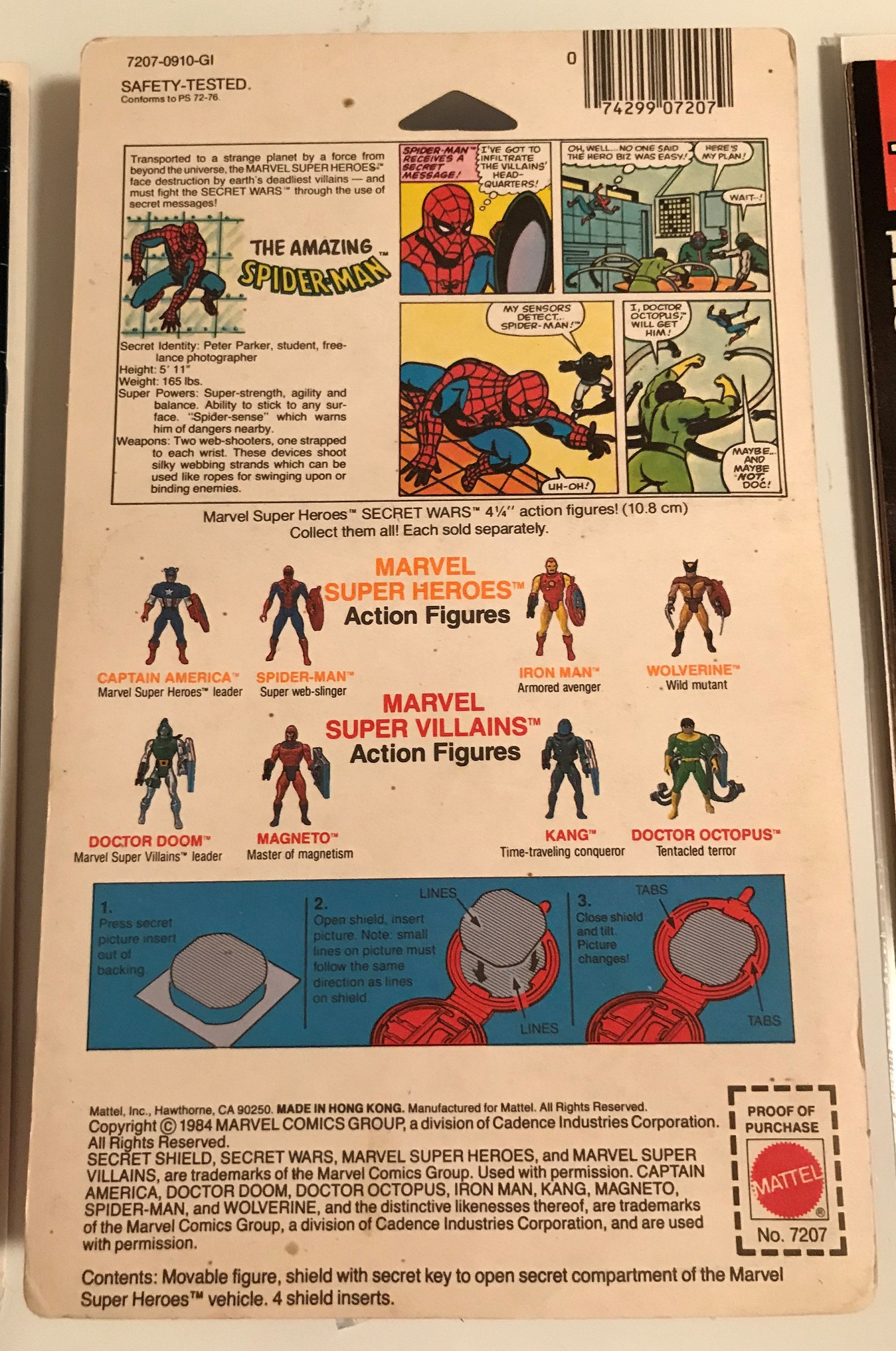 Set of 3 Secret Wars Spider-man Toy 1984 Amazing Spider-man 298 and 299 ...