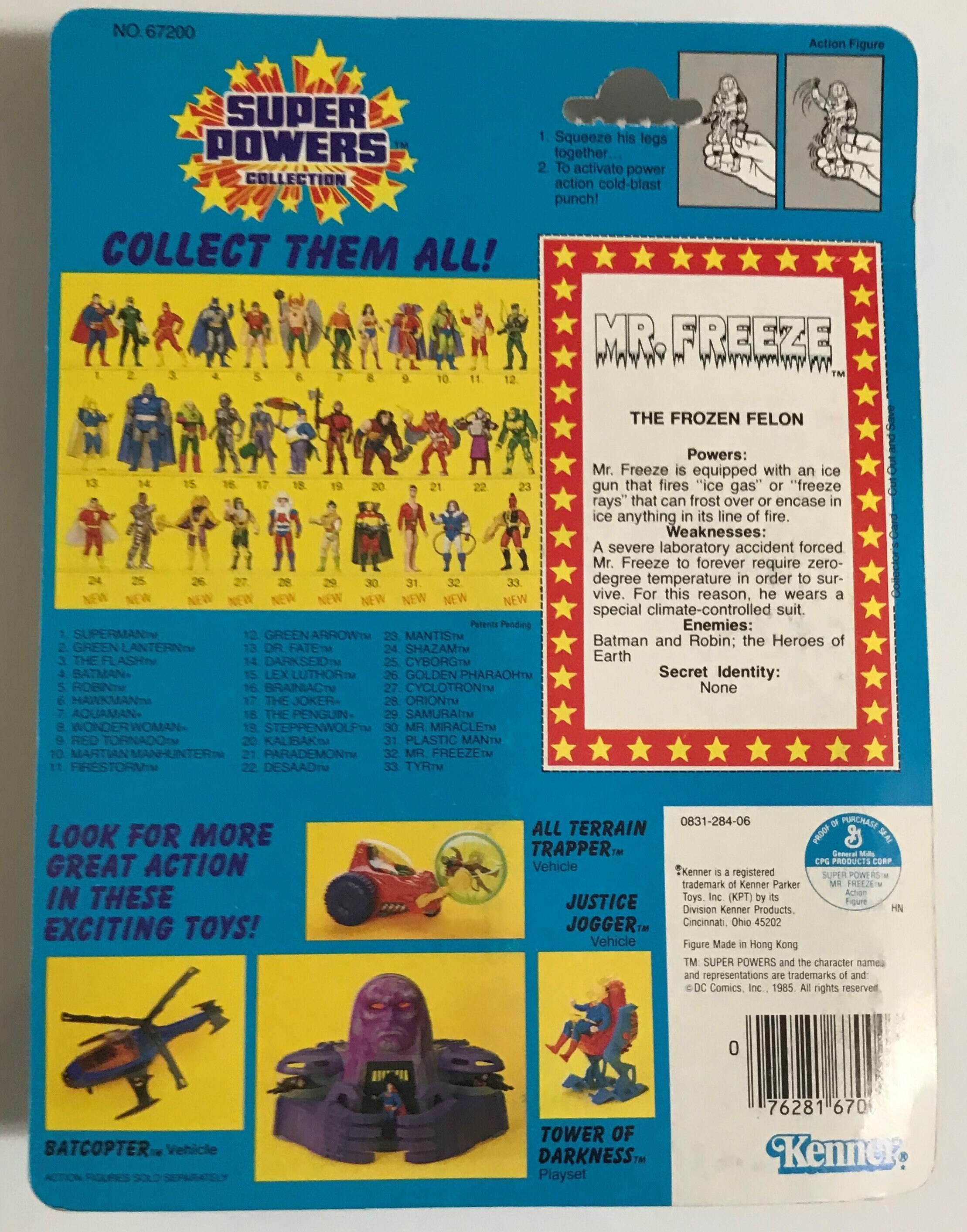 Kenner Super Powers Mr. Freeze & Shazam | Both Factory Sealed and 100% ...