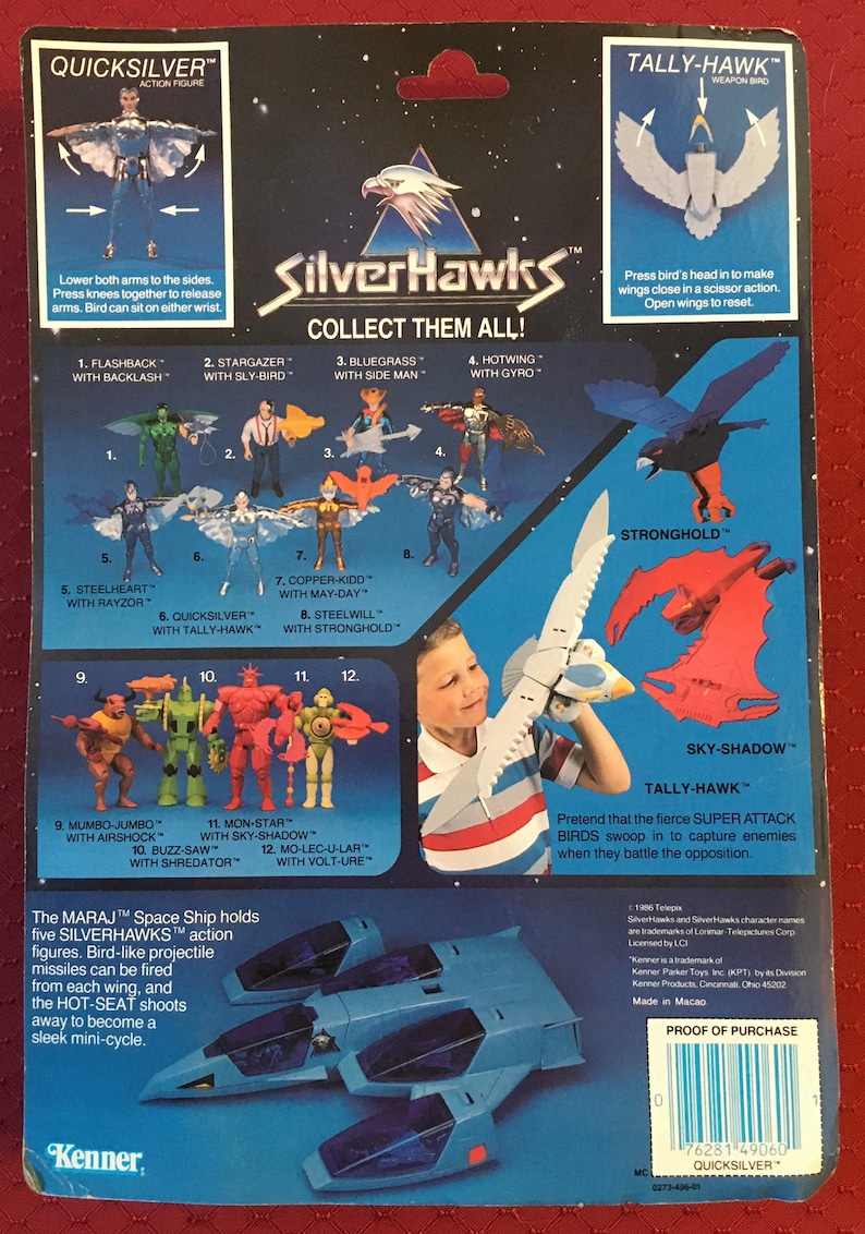 Silverhawks Quicksilver With Tally-hawk 1986 100% Complete - Etsy