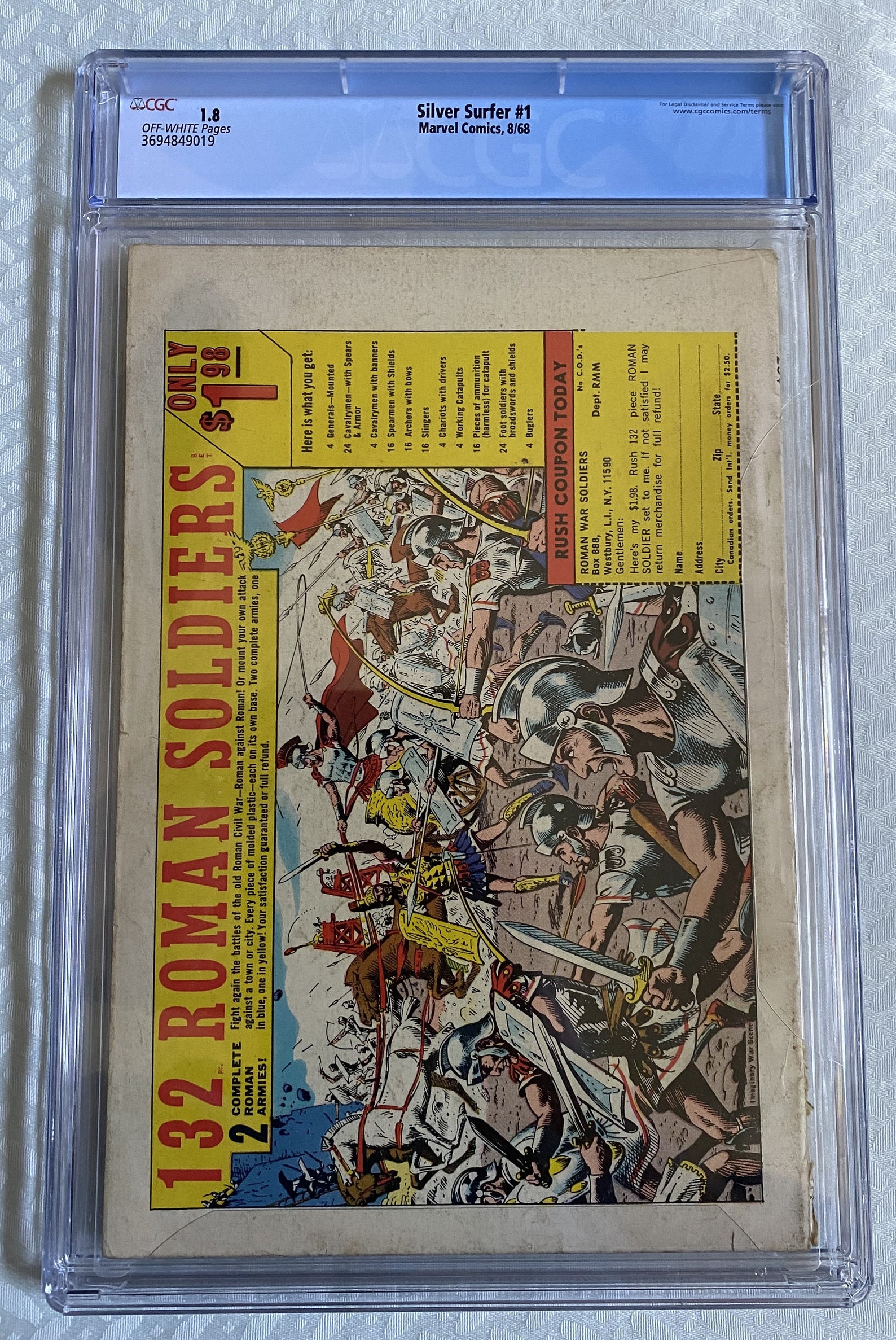 Silver Surfer #1 From 1968 CGC Graded 1.8 - Origin Story | 100% Vintage ...