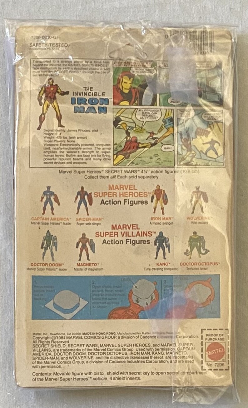 Avengers Custom Set 3ea Classic Iron Man Toy From 1984, Custom War ...