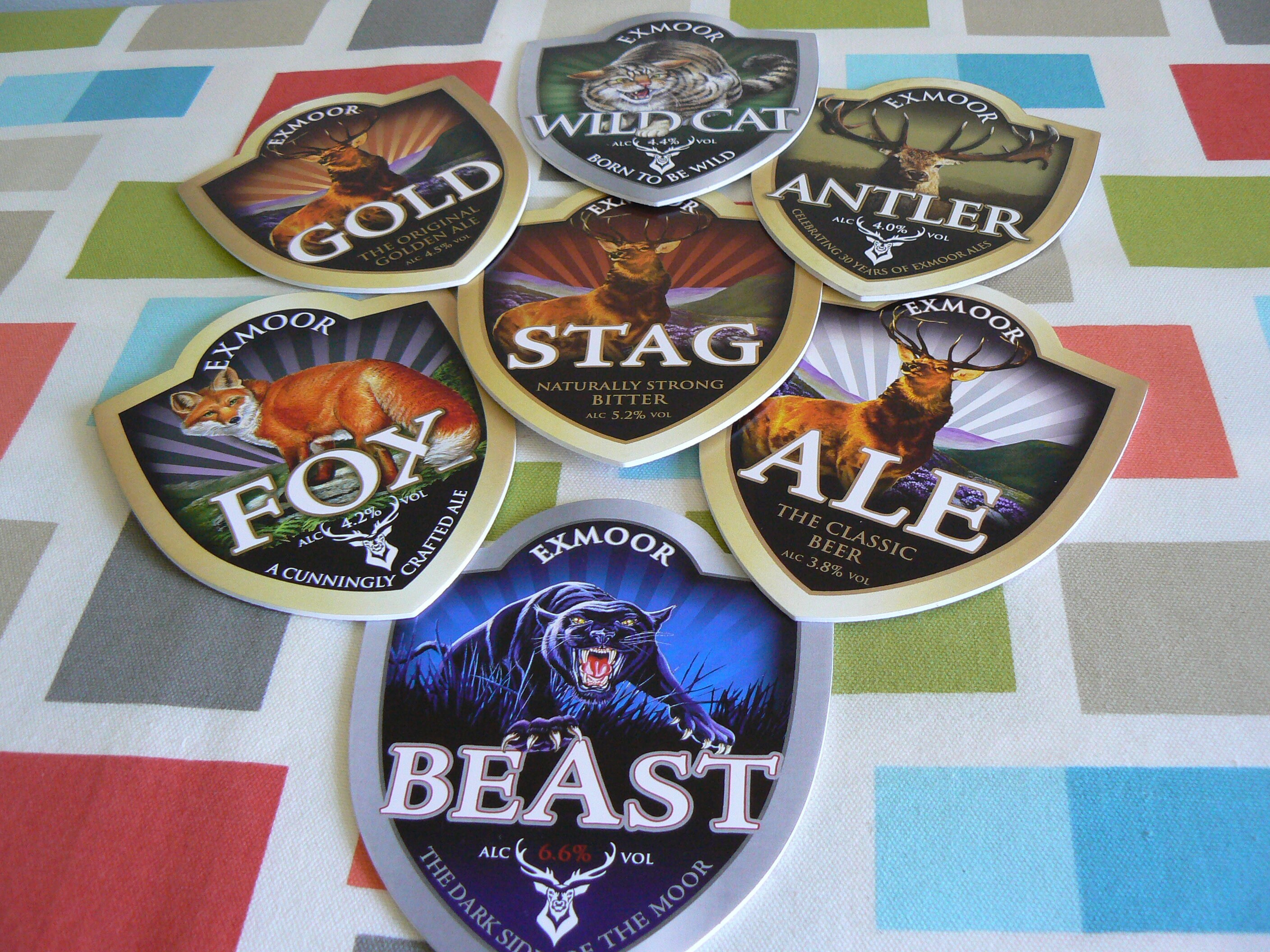 Set of Six Ale Handle Badges From the Exmoor Brewery Each - Etsy UK