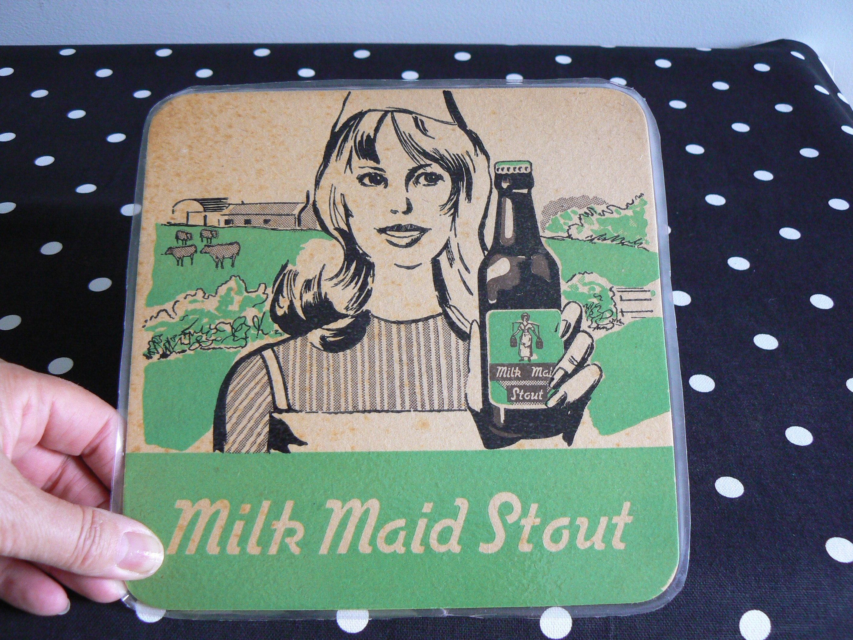 Large Beer Mat Advertising Milk Maid Stout Has Been - Etsy UK
