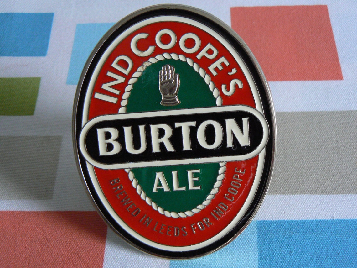 Burton Ale Beer Pump Badge in Brass in a Nicely Enameled | Etsy