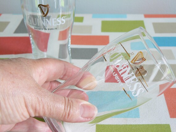 Two Guinness Half Pint Glasses of Traditional Style but With - Etsy