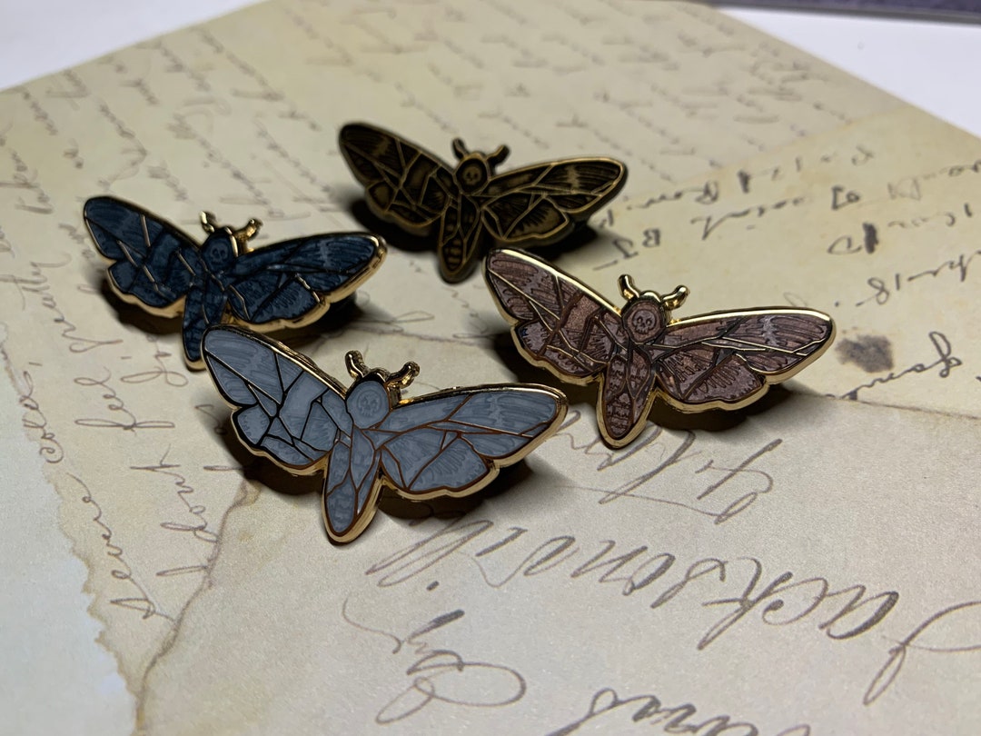 LAYERED KINTSUGI Moth Silence of the Lambs Hannibal Hannigram Enamel ...