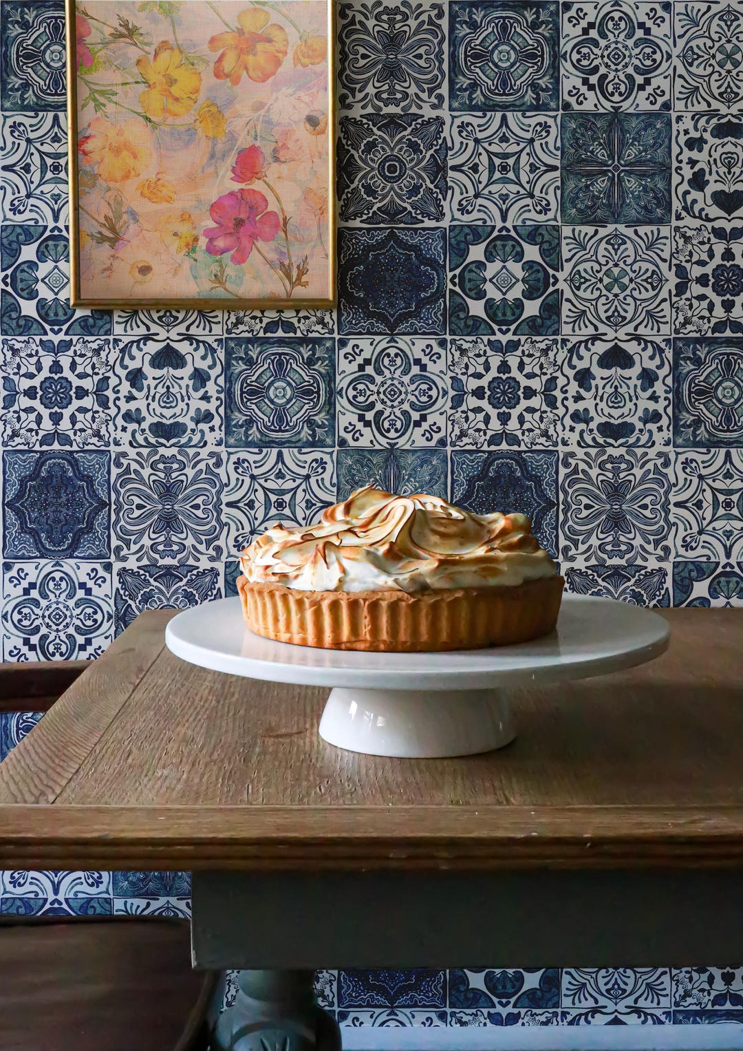 Delft Blue Tile Wallpaper: Farmhouse Kitchen Backsplash, Peel and Stick ...