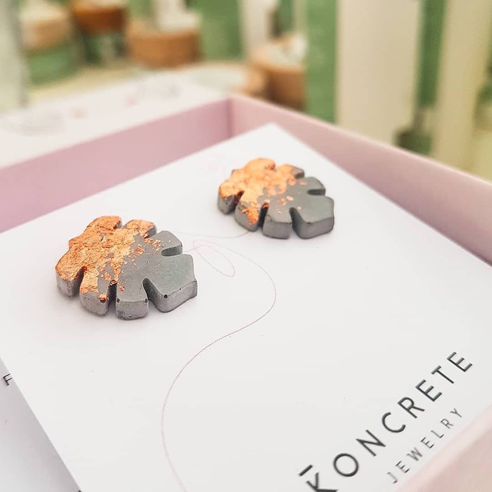 Concrete Jewelry Jungle Jewelry Concrete Earrings Palm - Etsy