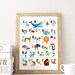 Spanish Alphabet Animals Print - Etsy
