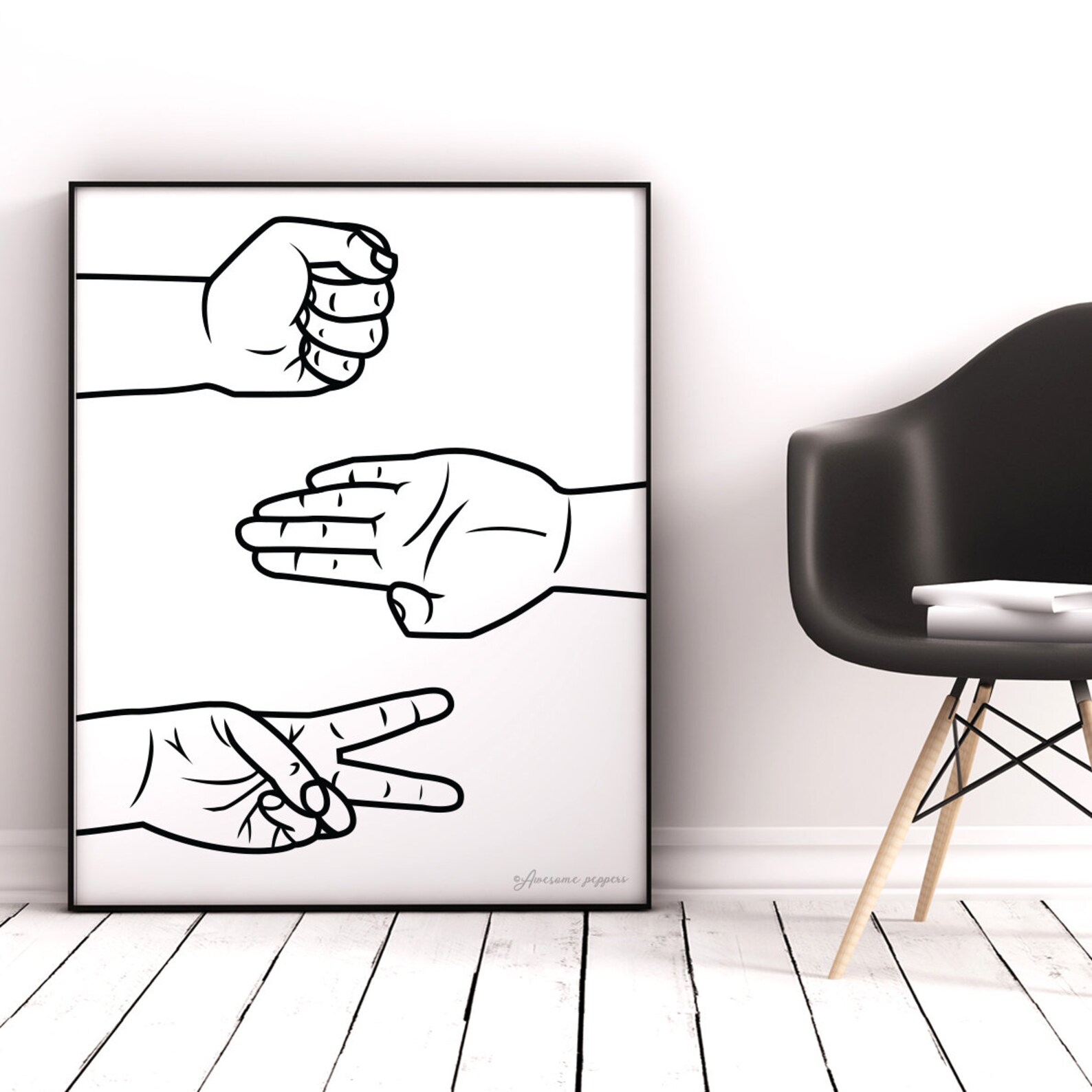 Printable Rock Paper Scissors Poster - Etsy Canada