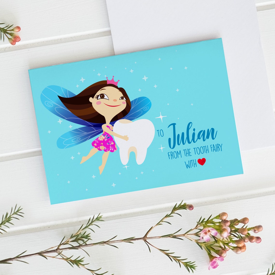 Personalized Tooth Fairy Card Tooth Fairy Card Cute Tooth | Etsy