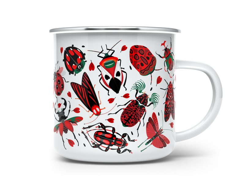 Bugs Mug Cute Beetles Mug Insects Coffee Mug Tea and Coffee - Etsy