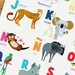 Spanish Alphabet Animals Print - Etsy