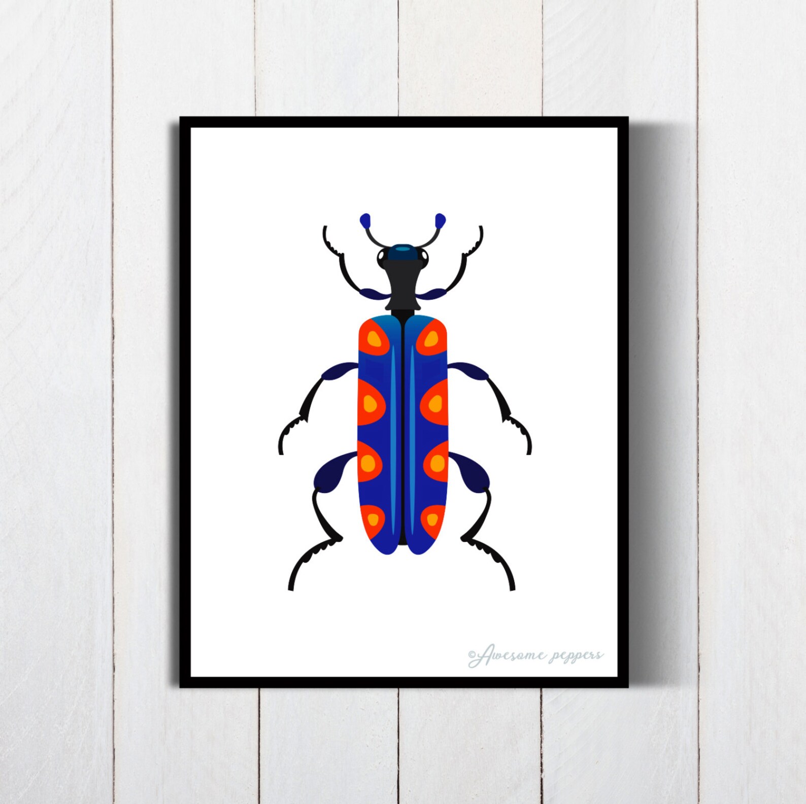 Printable Bugs Poster Insect Print Insect Poster Beetle Bug | Etsy