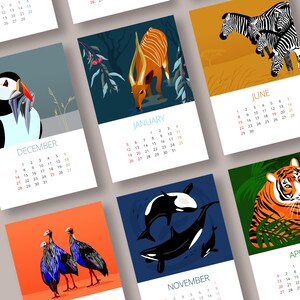 2025 Desk Calendar, 2025 Calendar With Stand, Animals Desk Calendar ...