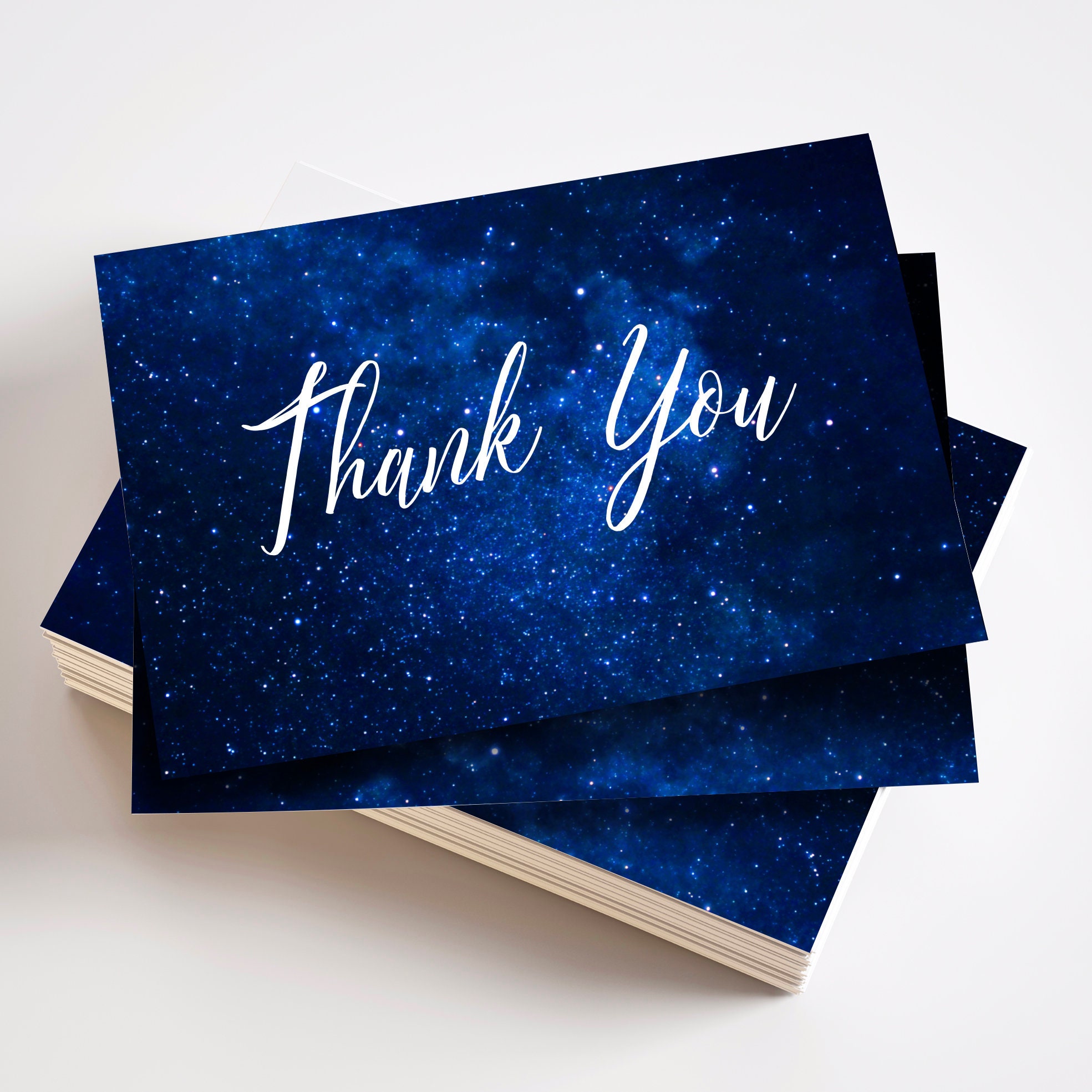 Set of 10 Starry Night Thank You Postcards - Etsy