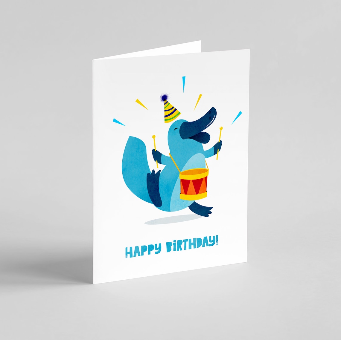Platypus Birthday Card, Happy Birthday Platypus Card, Cute Platypi Card ...