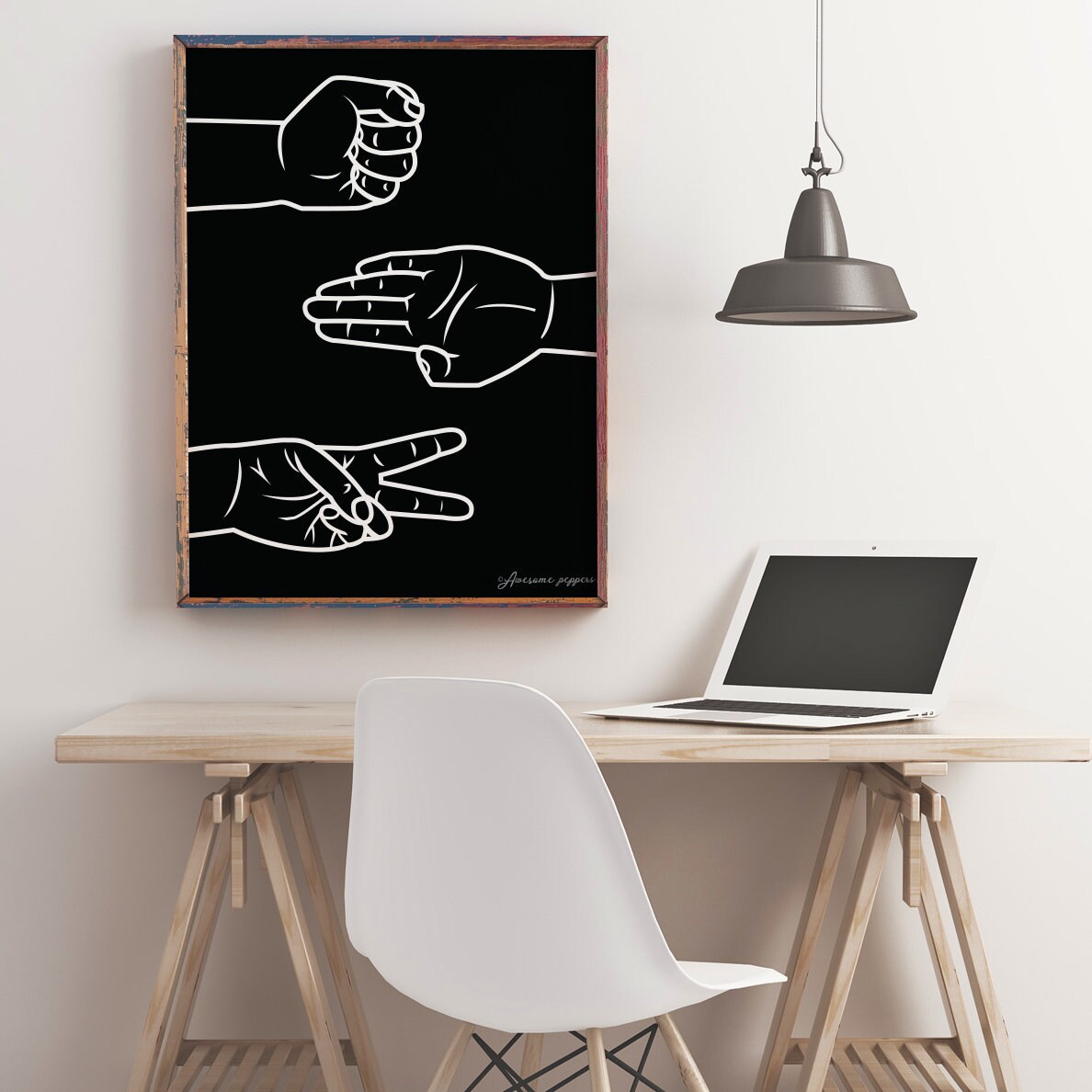 Printable Rock Paper Scissors Poster - Etsy UK