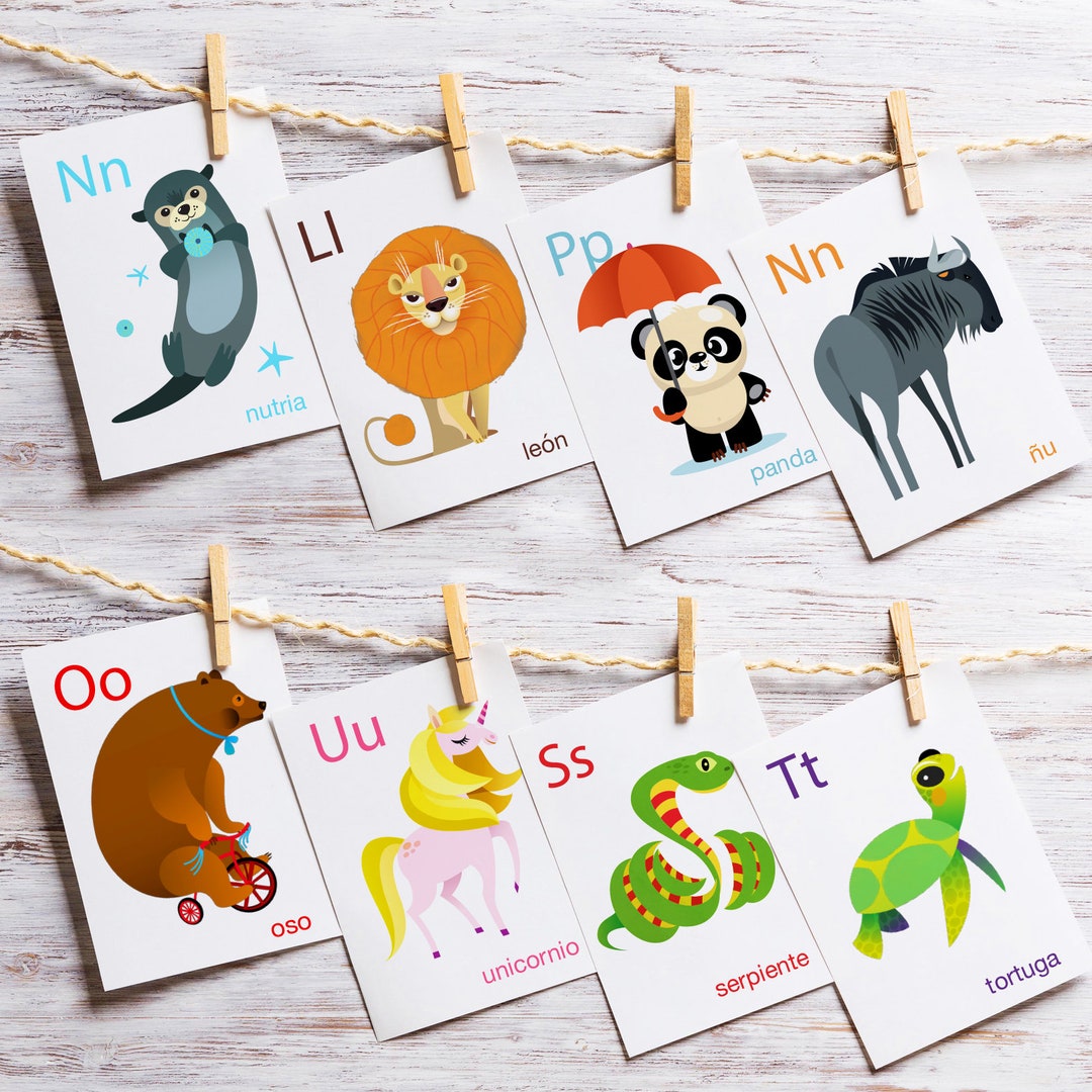 Spanish ABC Card Set - Etsy