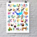 Russian Alphabet Animals Print - Etsy