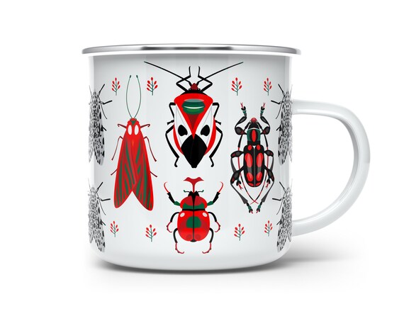 Bugs Mug Cute Beetles Mug Insects Coffee Mug Tea and Coffee | Etsy