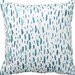 Hand-painted Dashes Throw Pillow or Cover, Teal/white 16, 18, 20, 22 ...