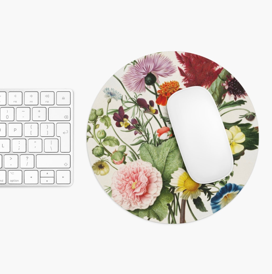 Vintage Botanical Mouse Pad Round or Rectangle Colorful - Etsy