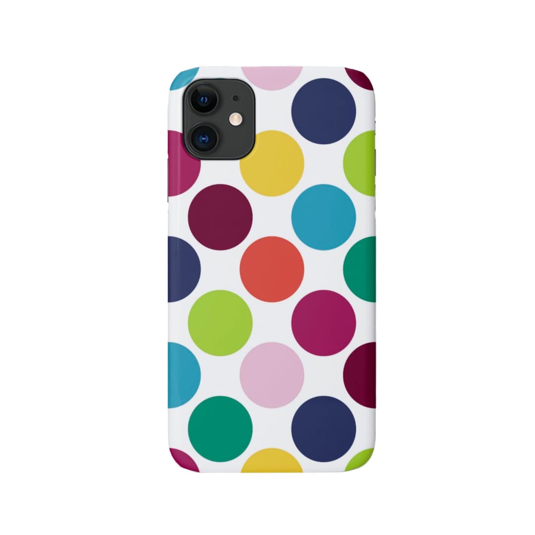Colorful Dots Print iPhone 15 14 13 12 11 XS XR X - Etsy