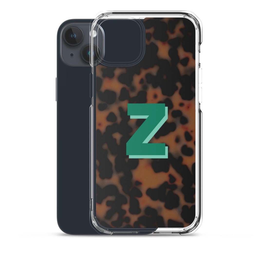 Flexi Clear Tortoise Shell Print Personalized Shadow Initial iPhone 15 ...