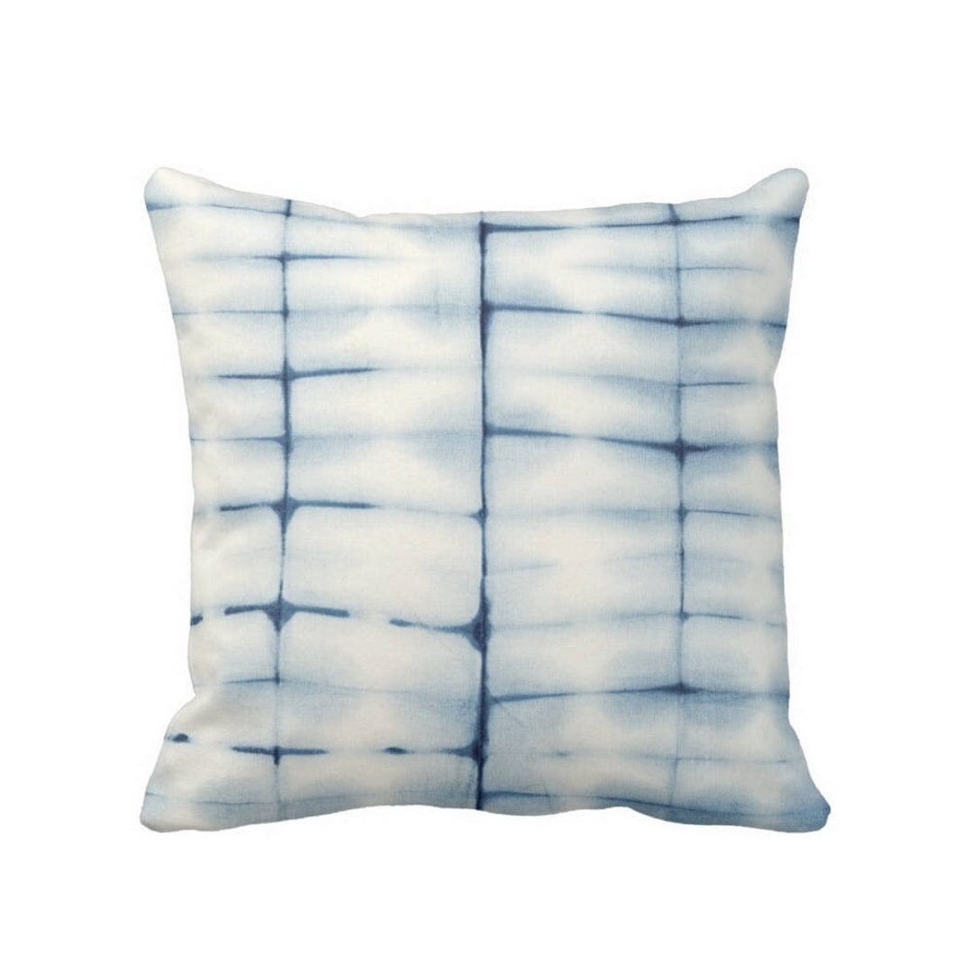 Almohada o cubierta de tiro impreso de tela de barro índigo, almohadas ...