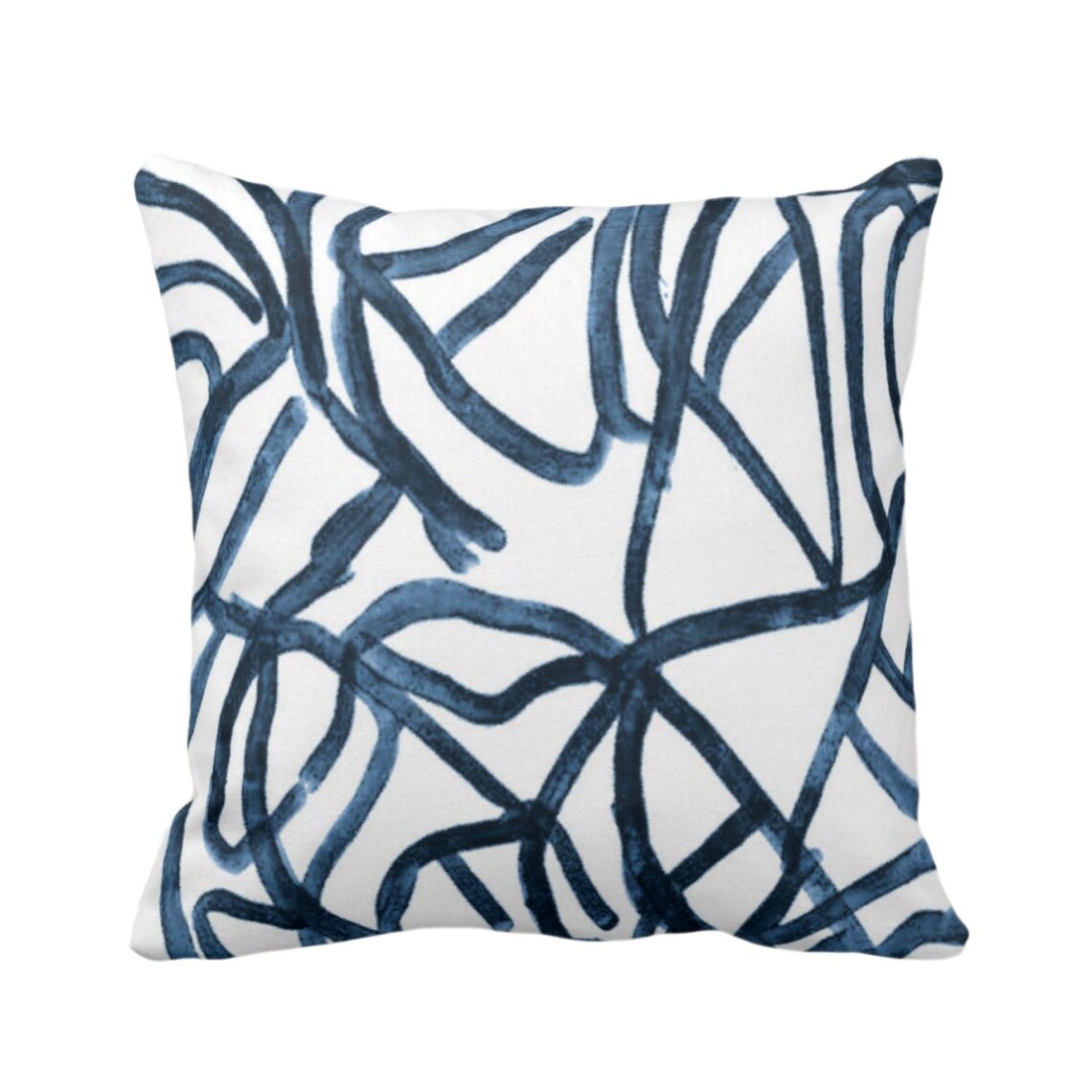 Abstract Throw Pillow or Cover White/slate Blue 16 18 20 - Etsy