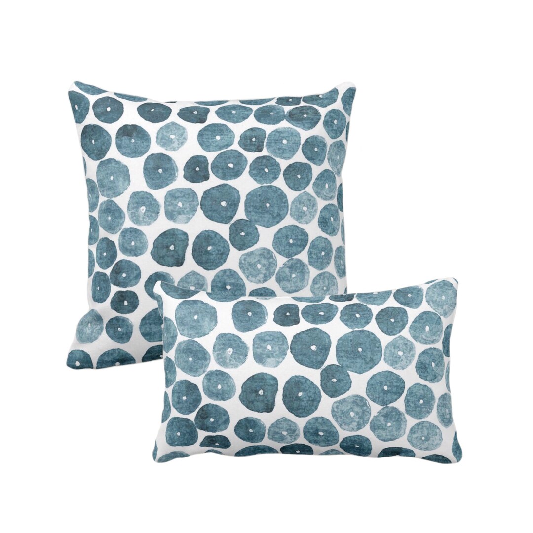 Free Form Watercolor Square and Lumbar Throw Pillow or Cover, Lead Gray ...