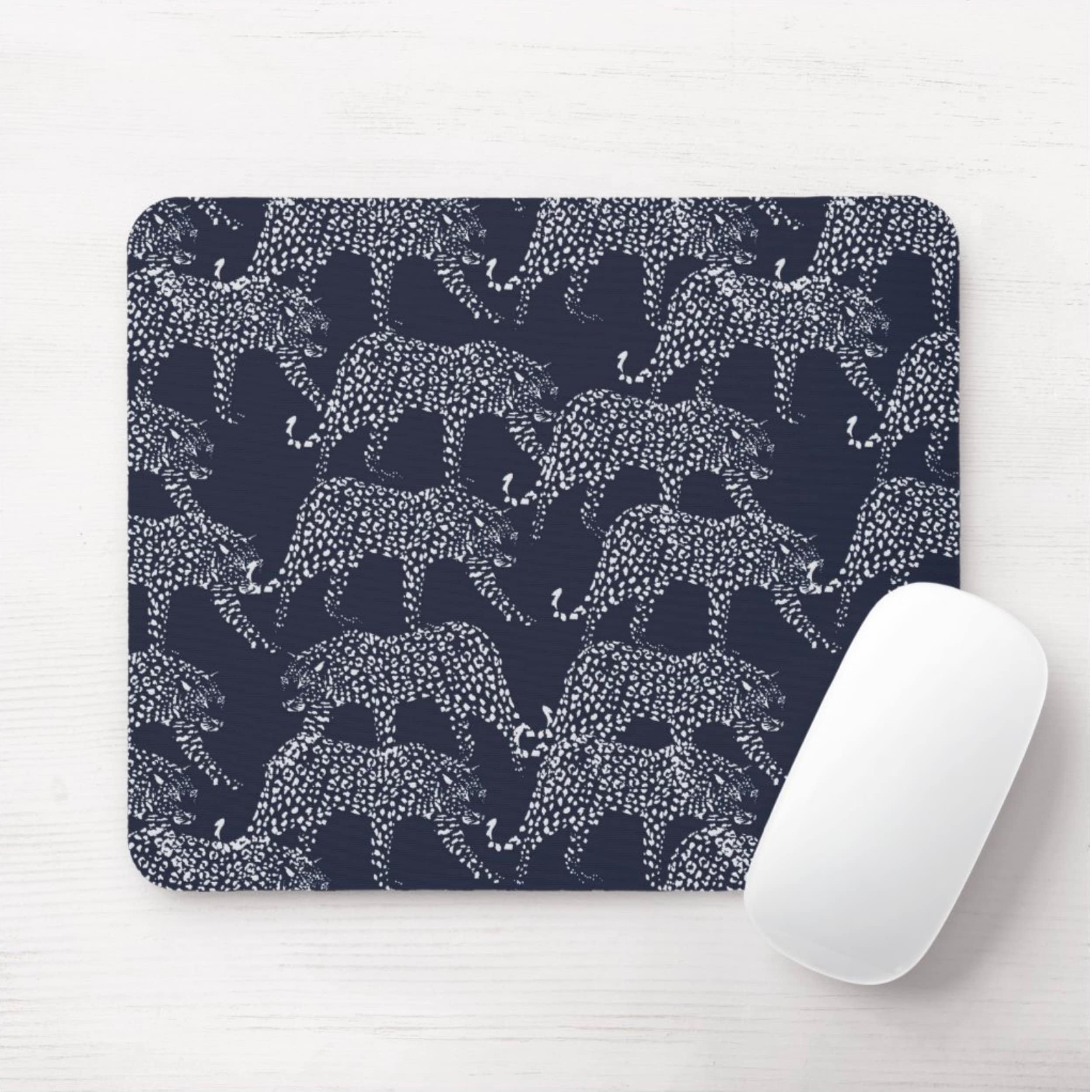 Dark Blue Animal Print