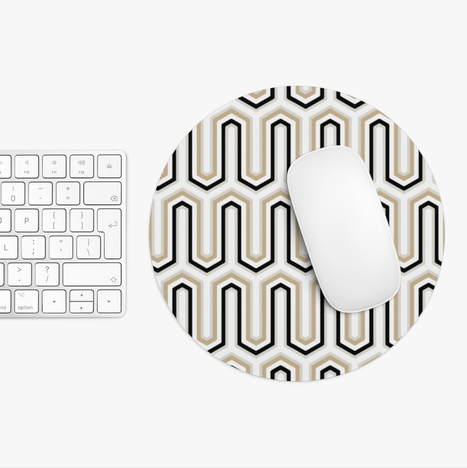 Retro Geo Print Mouse Pad Round or Rectangle - Etsy