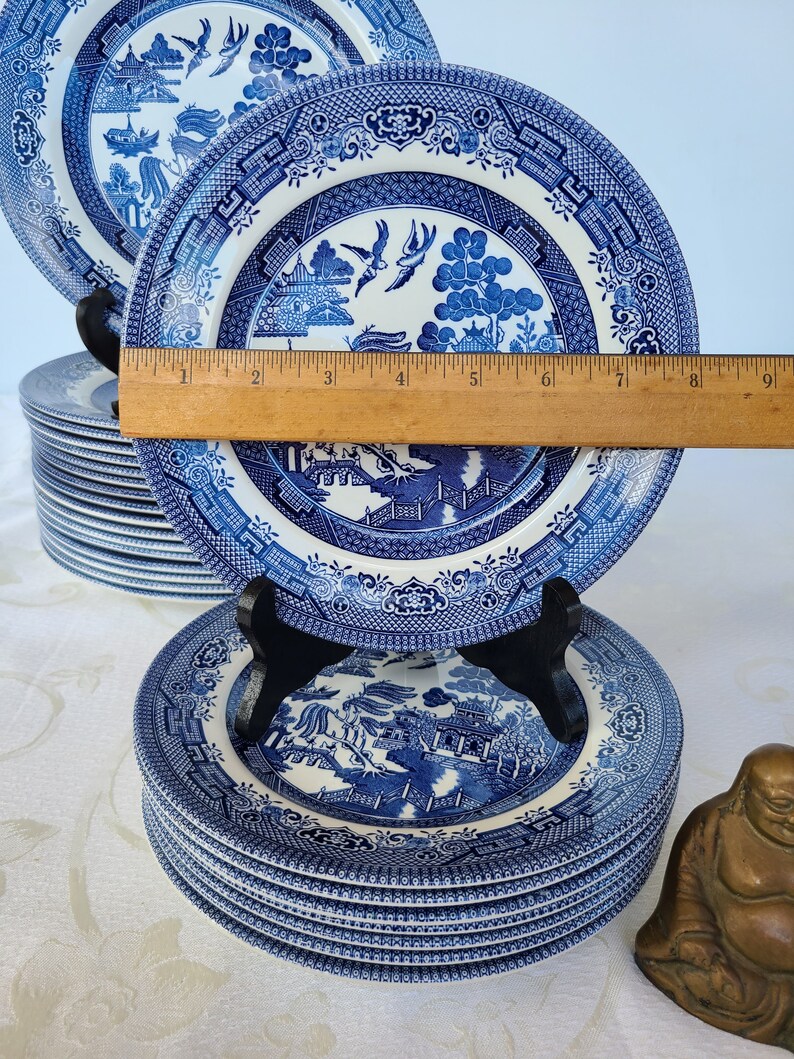 Vintage Churchill Blue Willow Dishes Georgian Churchill - Etsy