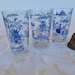 Vintage Blue Willow Glass Tumblers, Set of 3 - Etsy