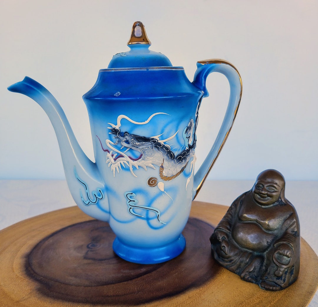 Vintage Dragon Ware Tea Pot, Embossed Porcelain, Made in Japan - Etsy